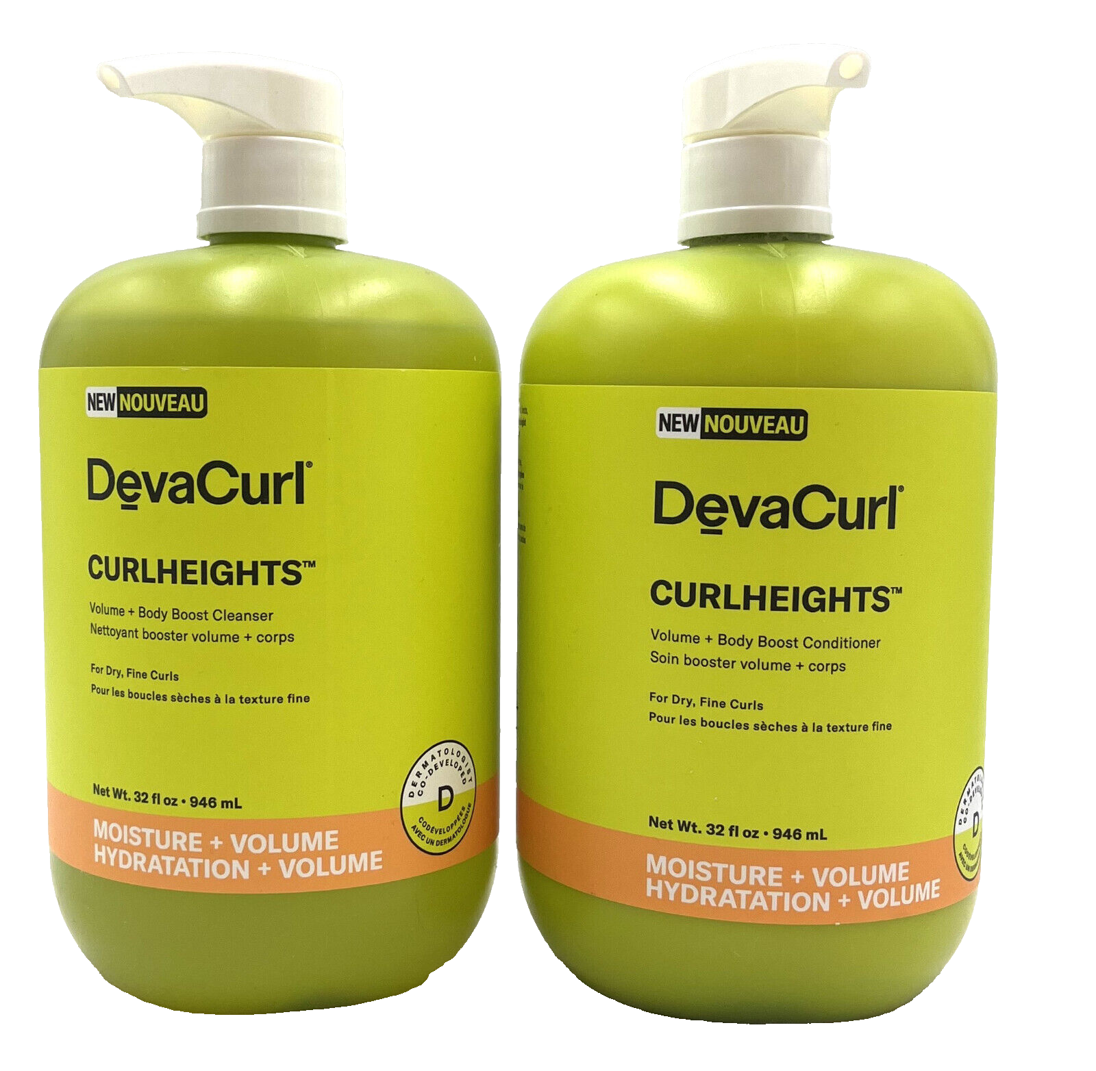 Devacurl Curl Heights Volume Cleanser Shampoo and Boost Conditioner Du ...